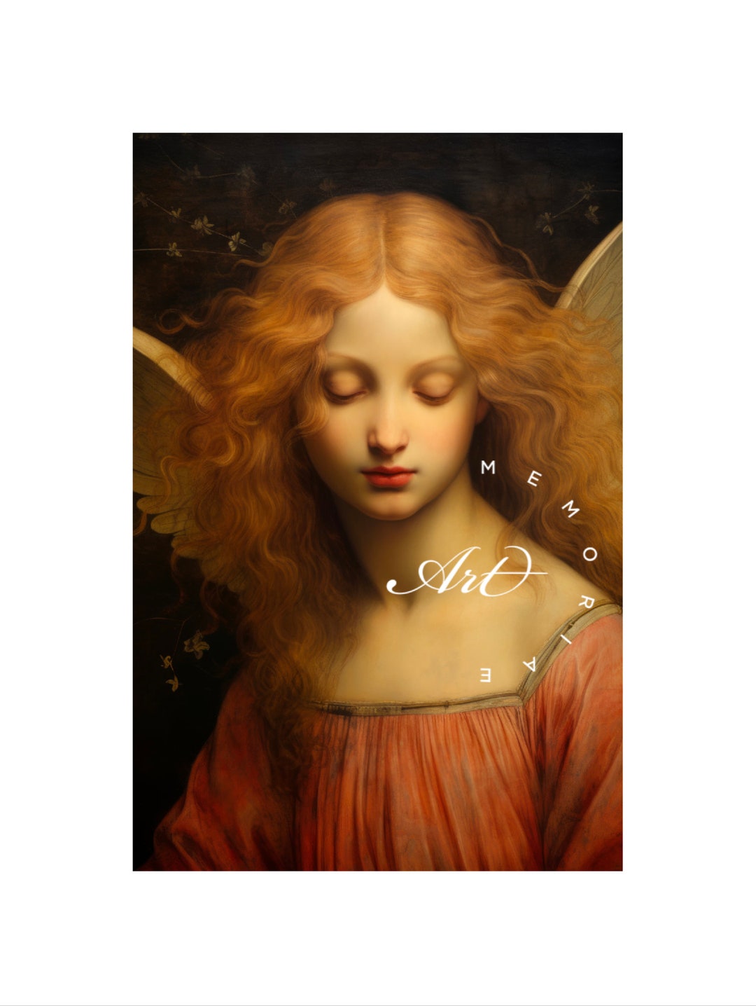 Medieval Angel Digital Art, Religious Antique Painting, 300 DPI ...