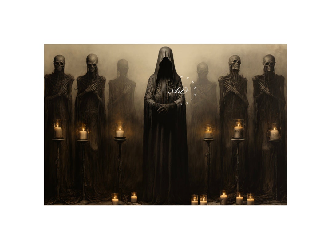 The Ceremony Instant Digital Download Halloween Skeletons Demon Witch ...