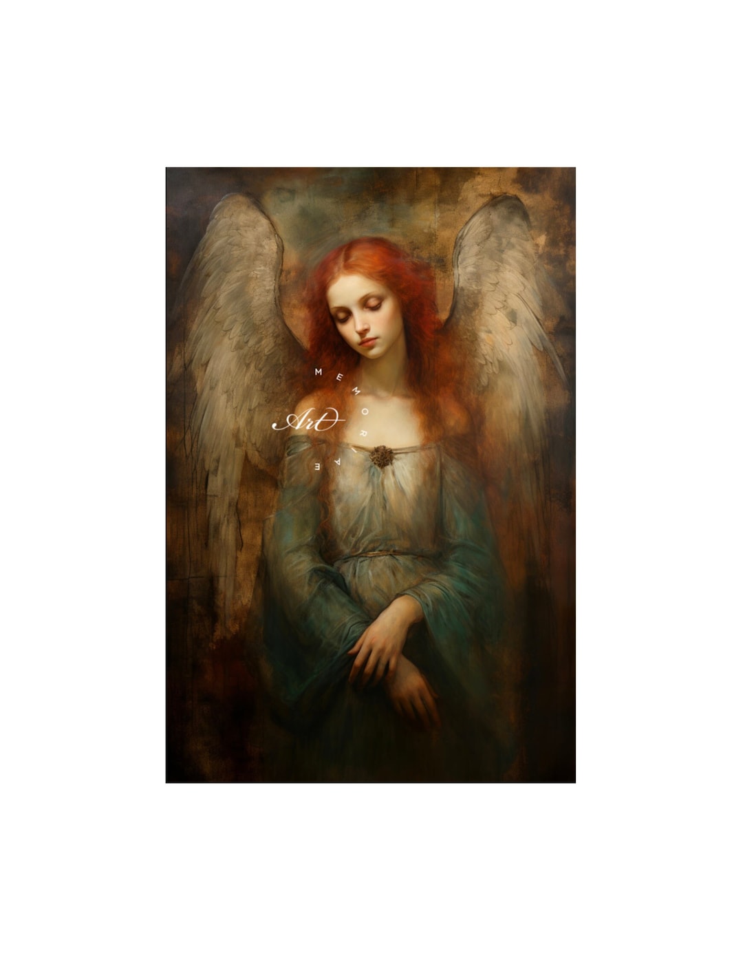 Medieval Angel Digital Art, Religious Antique Painting, 300 DPI ...