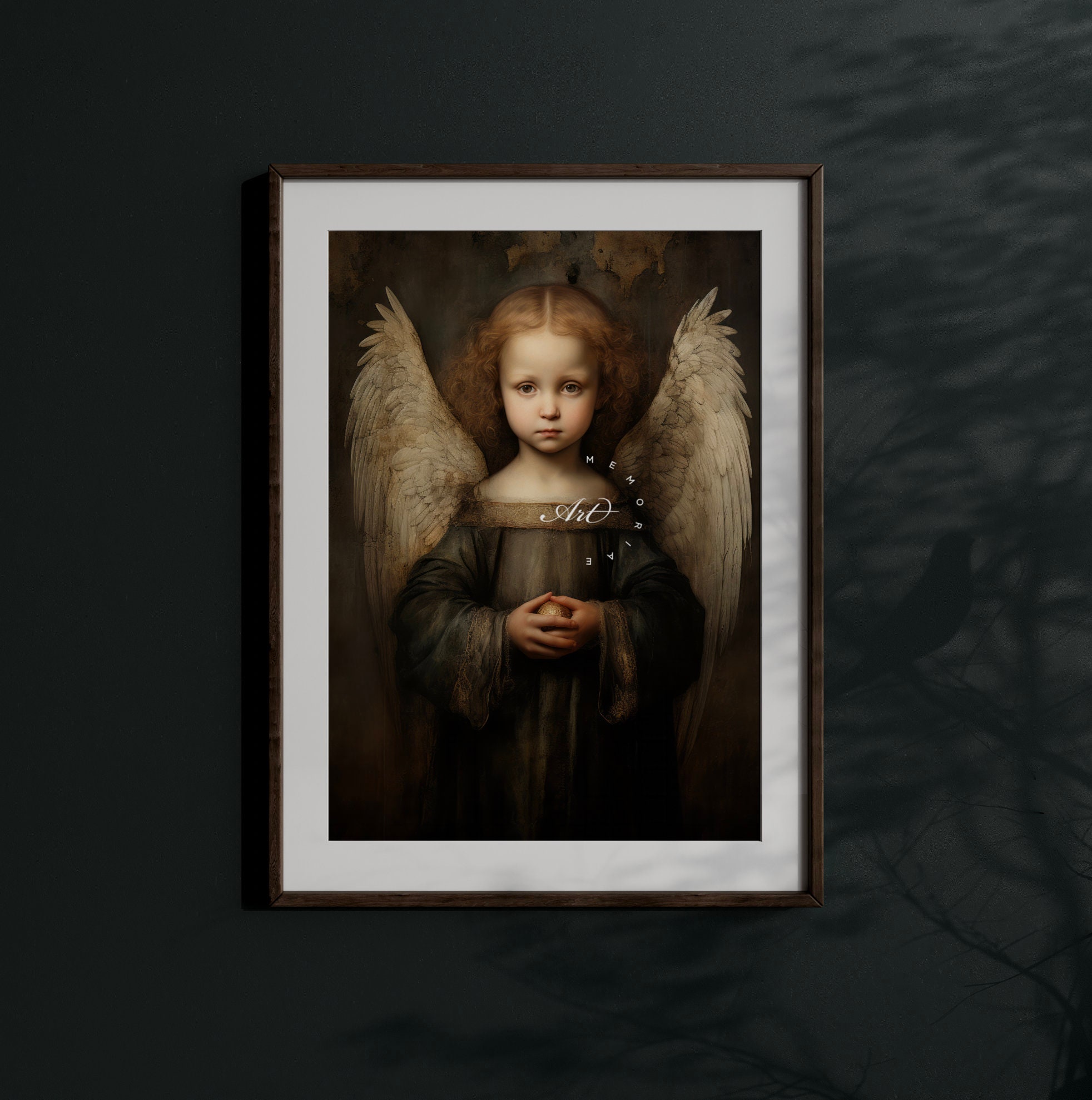 Medieval Angel Digital Art, Religious Antique Painting, Instant ...