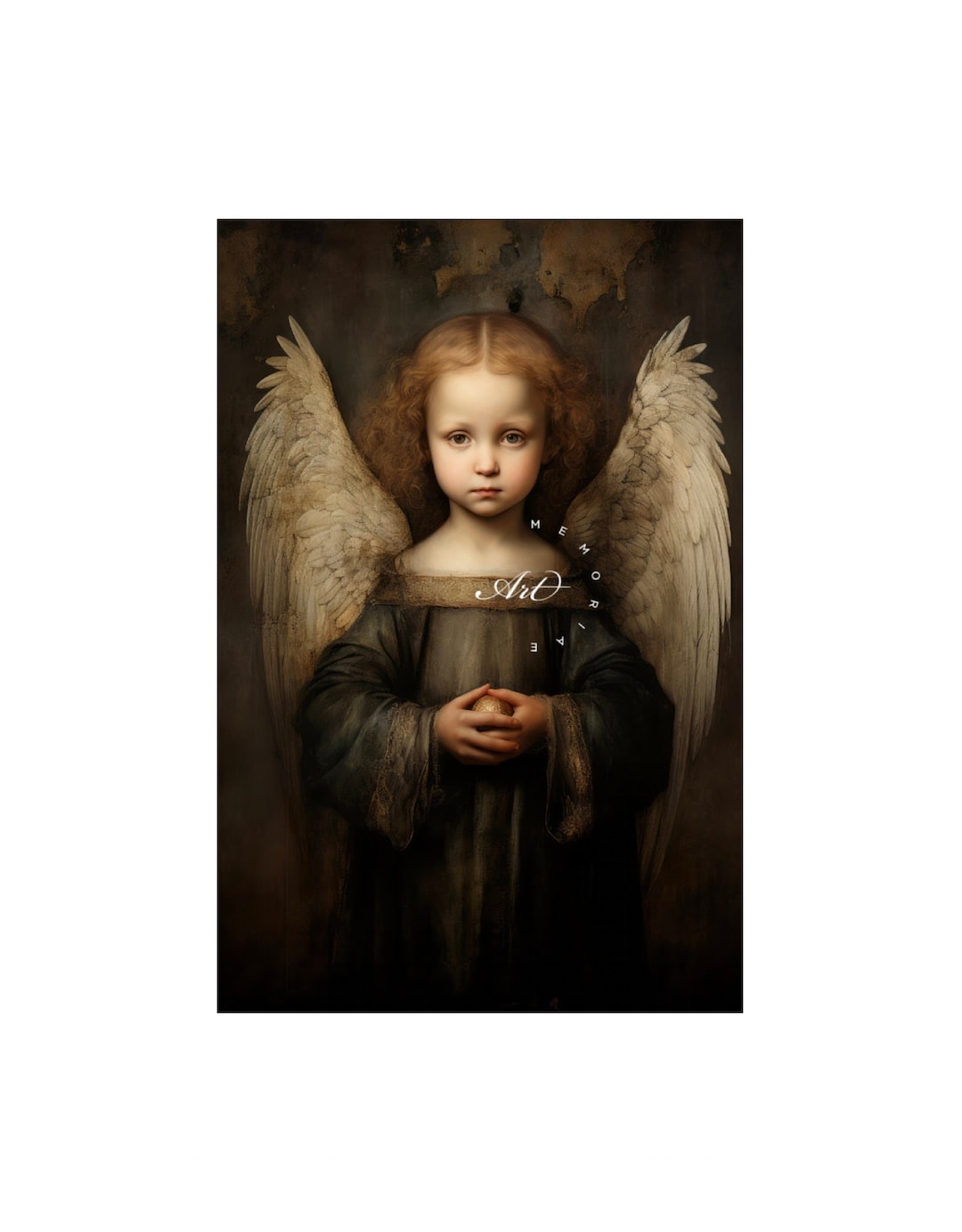 Medieval Angel Digital Art, Religious Antique Painting, Instant ...