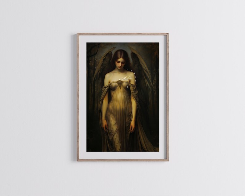 Divine Angel Digital Art, Religious Antique Painting, 300 DPI, Instant ...