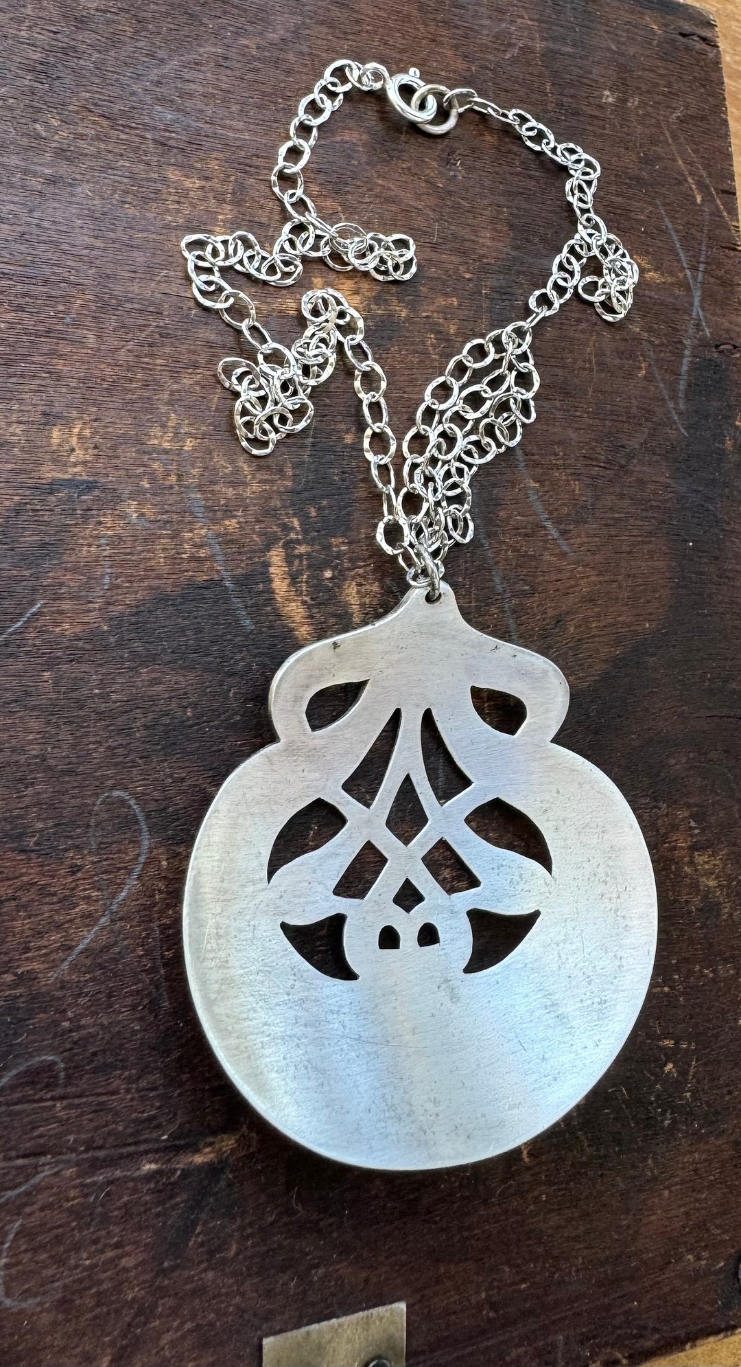 Vintage Necklace - Sterling Silver Bon Bon Spoon Conversion Necklace ...