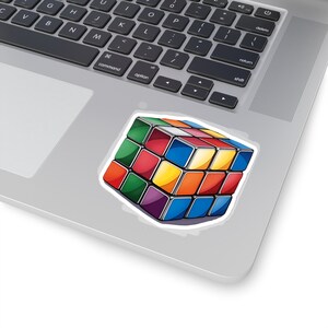 Retro Rubik's Cube Sticker | Puzzle Cube Sticker | Gift for Puzzle ...