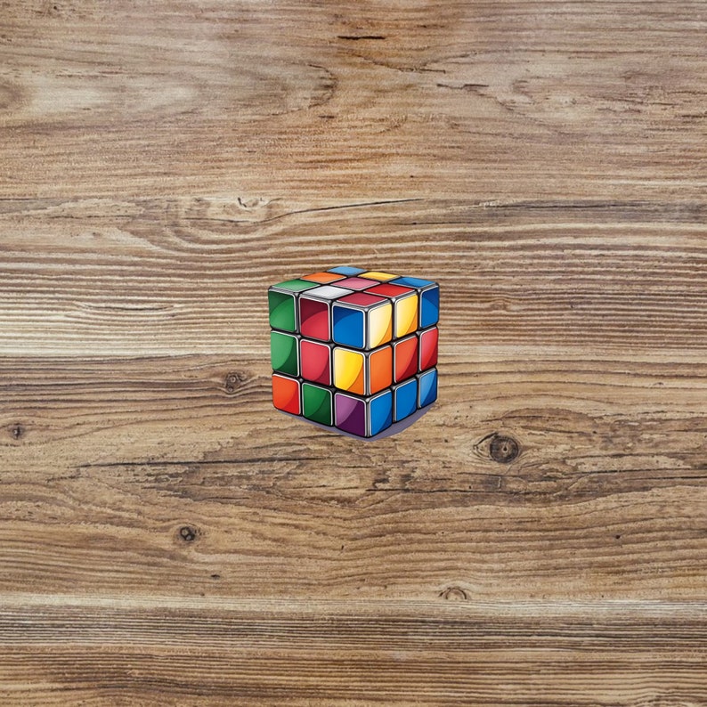 Retro Rubik's Cube Sticker | Puzzle Cube Sticker | Gift for Puzzle ...