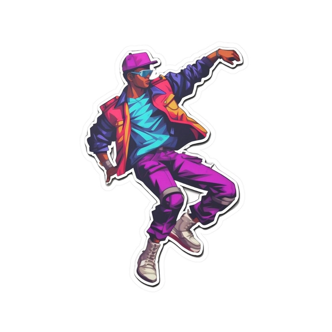 Throwback 80s Breakdancer Vinyl Sticker | Use in Planners, Journals ...
