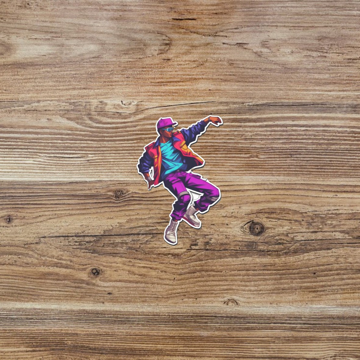 Throwback 80s Breakdancer Vinyl Sticker Use in Planners, Journals ...