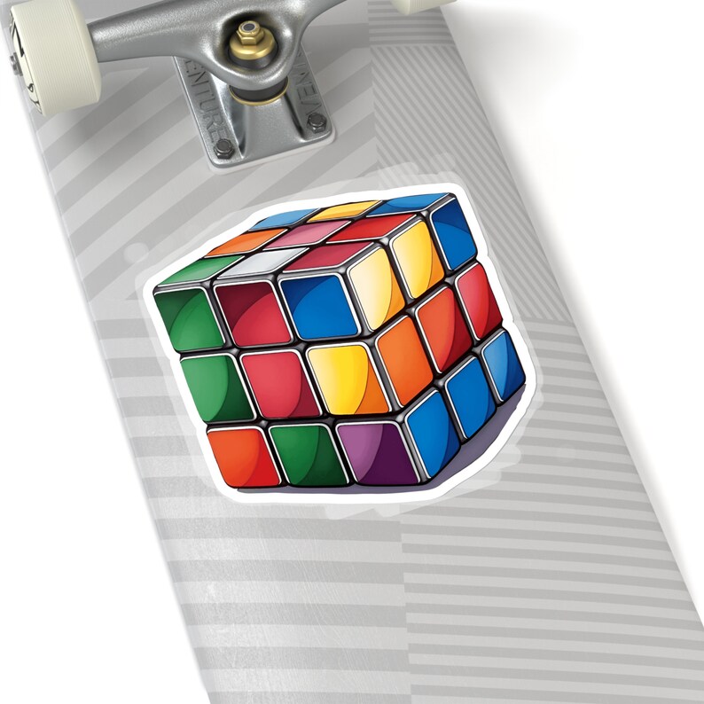 Retro Rubik's Cube Sticker | Puzzle Cube Sticker | Gift for Puzzle ...