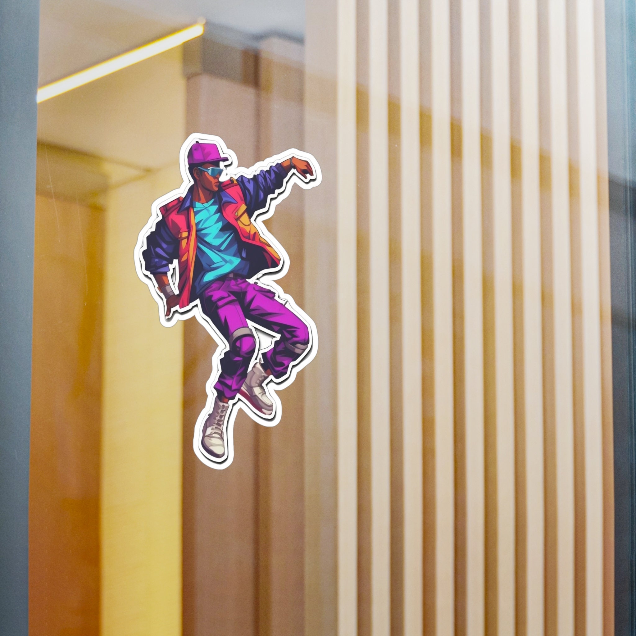 Throwback 80s Breakdancer Vinyl Sticker Use in Planners, Journals ...