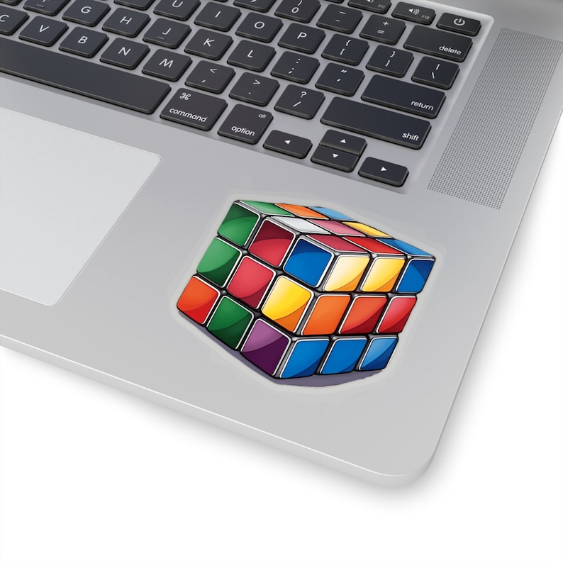 Retro Rubik's Cube Sticker | Puzzle Cube Sticker | Gift for Puzzle ...