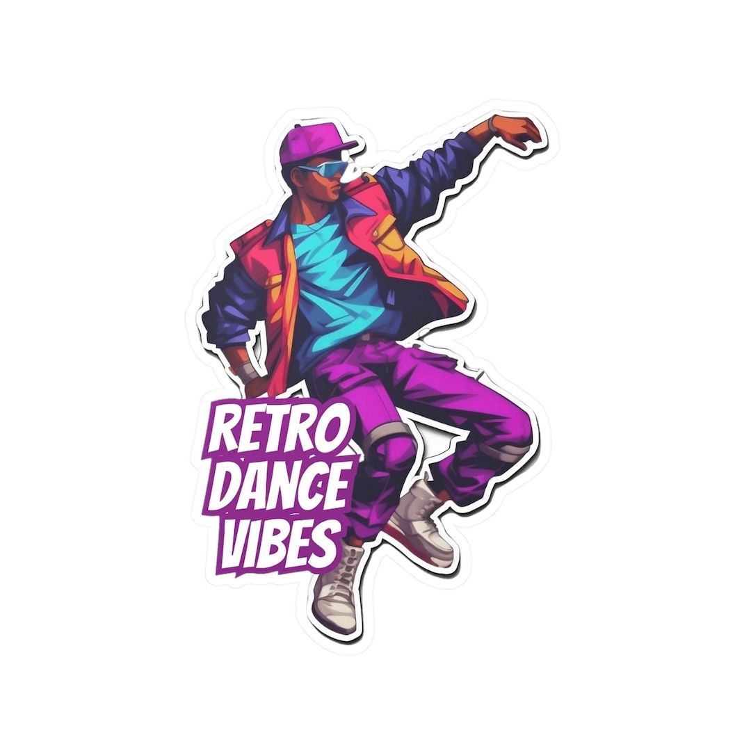 Throwback 80s Breakdancer Vinyl Sticker | Retro Dance Vibes | Use in ...