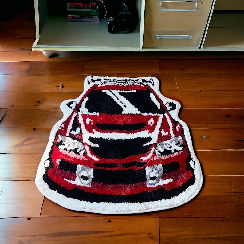 Mitsubishi Lancer Evo 9 Jdm Car Rug 76x73cm Car Enthusiast Petrolhead ...