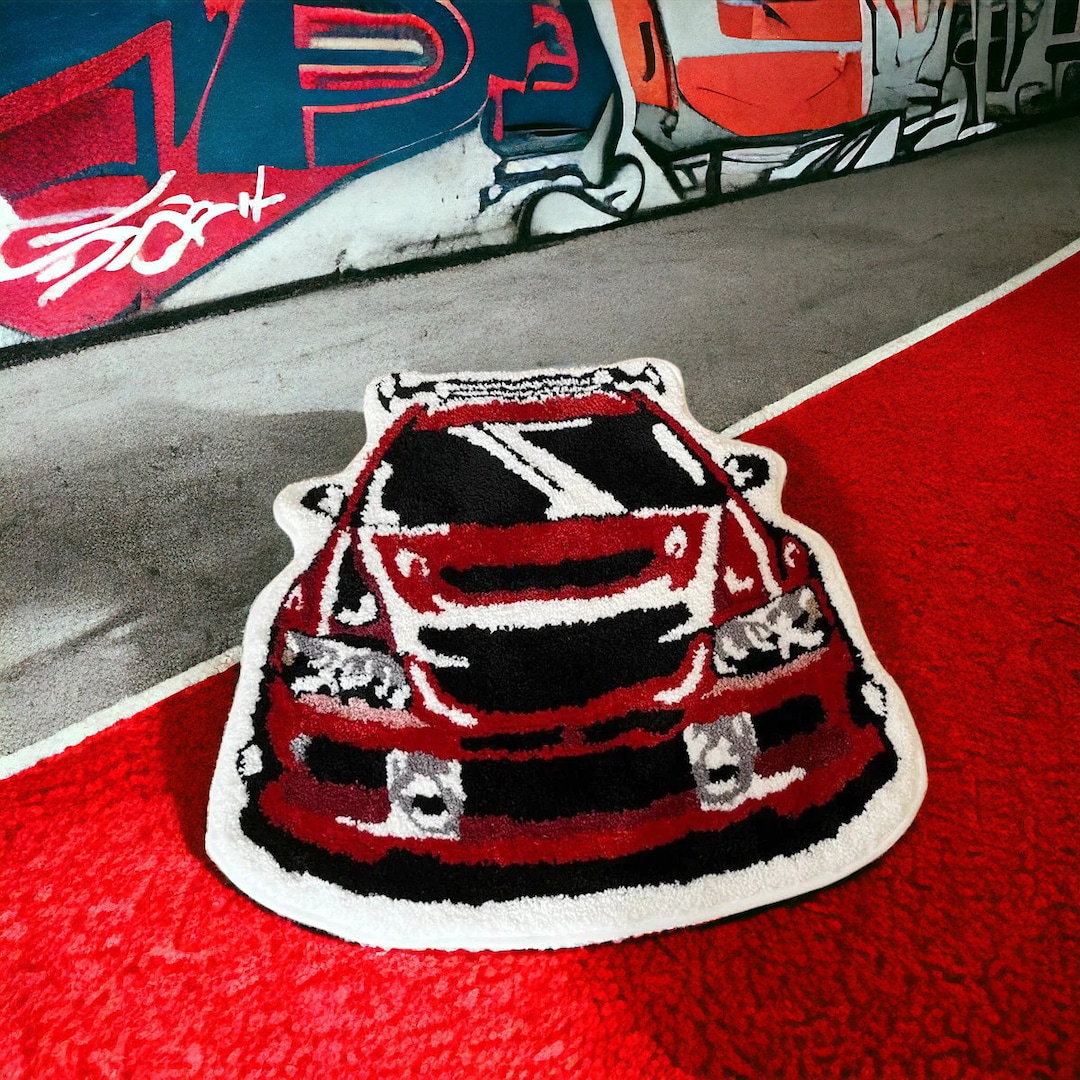 Mitsubishi Lancer Evo 9 Jdm Car Rug 76x73cm Car Enthusiast Petrolhead ...