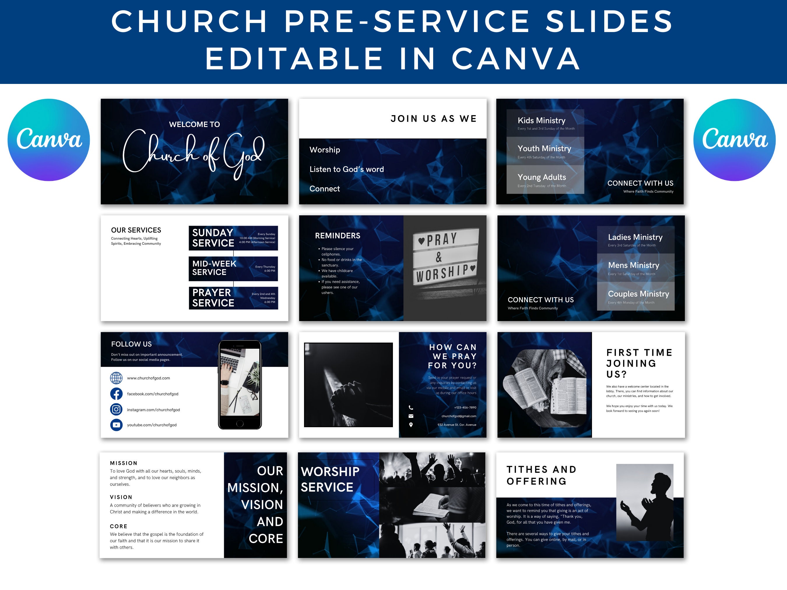 Church Announcements Powerpoint Slides