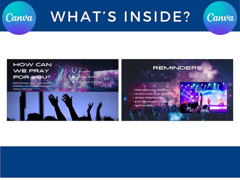 Blue Church Slides Template: Welcome & Announcements (canva Editable ...