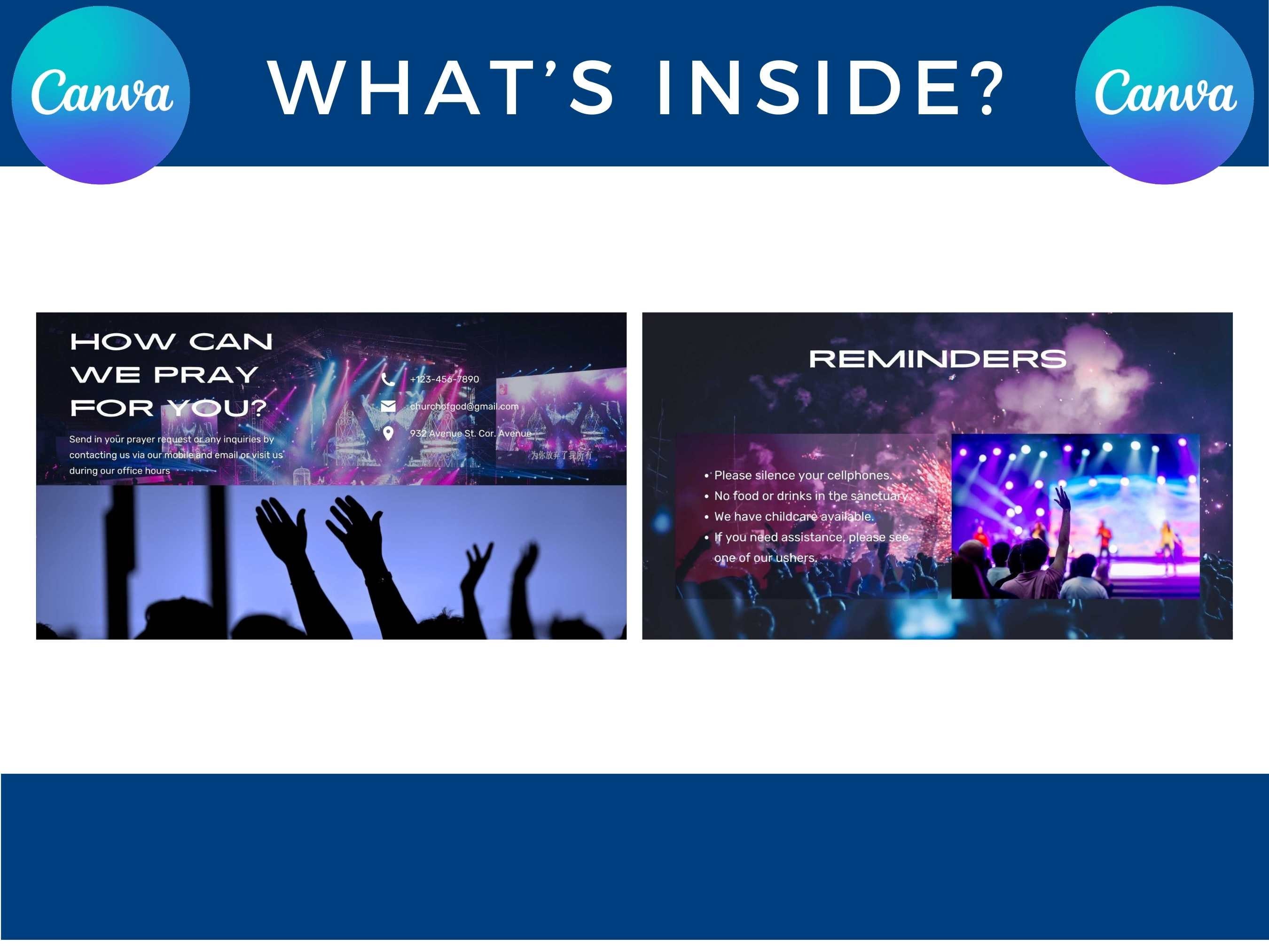 Blue Church Slides Template: Welcome & Announcements (canva Editable ...