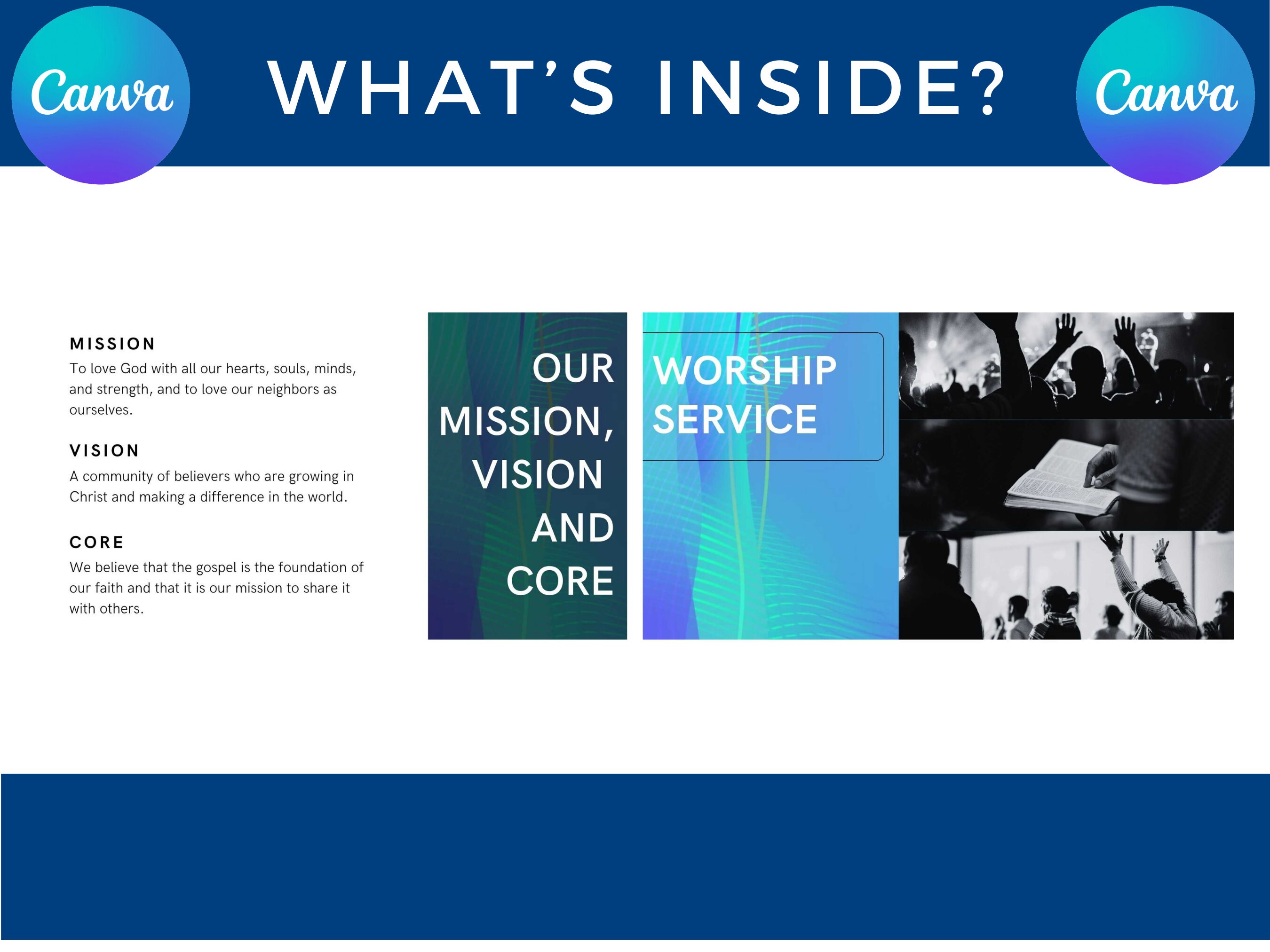 Editable Church Slides: Welcome & Announcements (canva Template) - Etsy