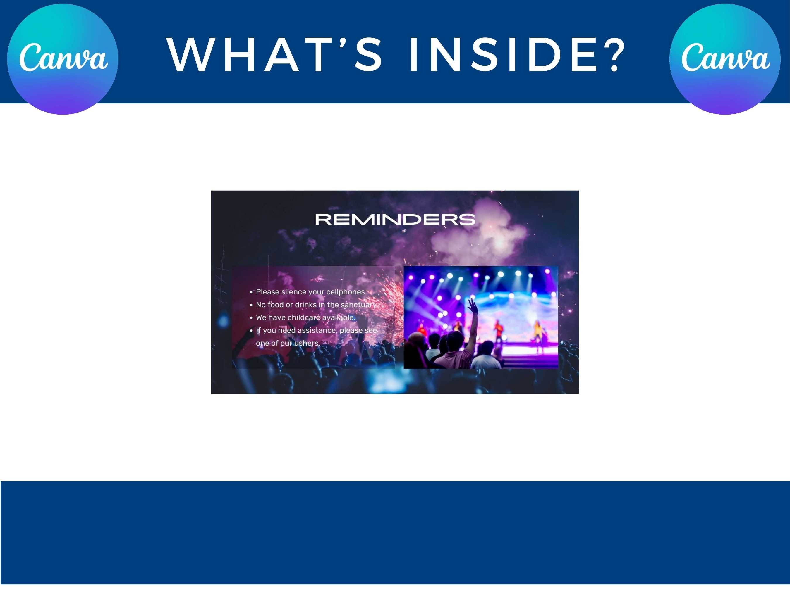 Blue Church Slides Template: Welcome & Announcements (canva Editable ...