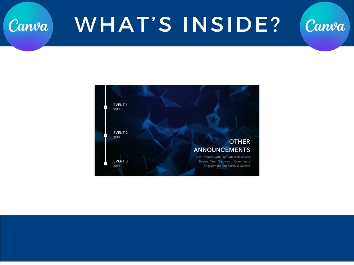 Blue Church Welcome Slides: Editable Worship Service Template (canva ...