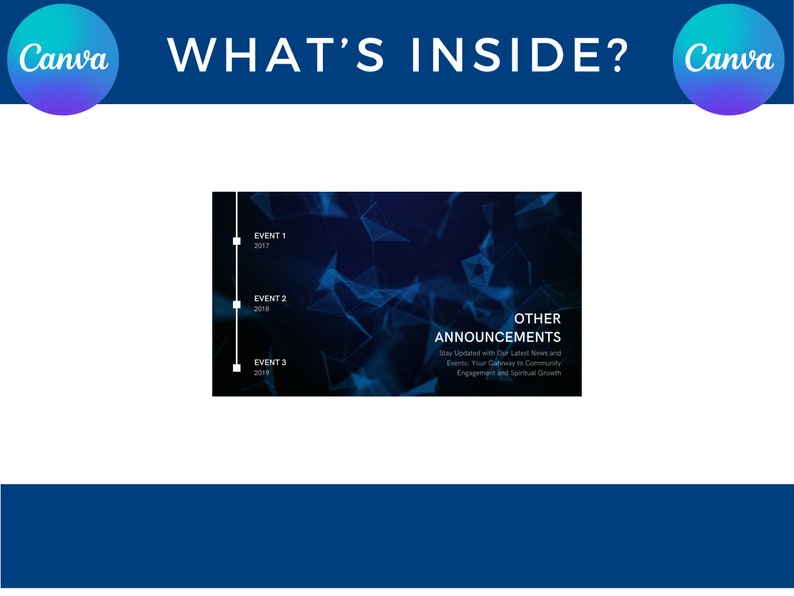 Blue Church Welcome Slides: Editable Worship Service Template (canva ...