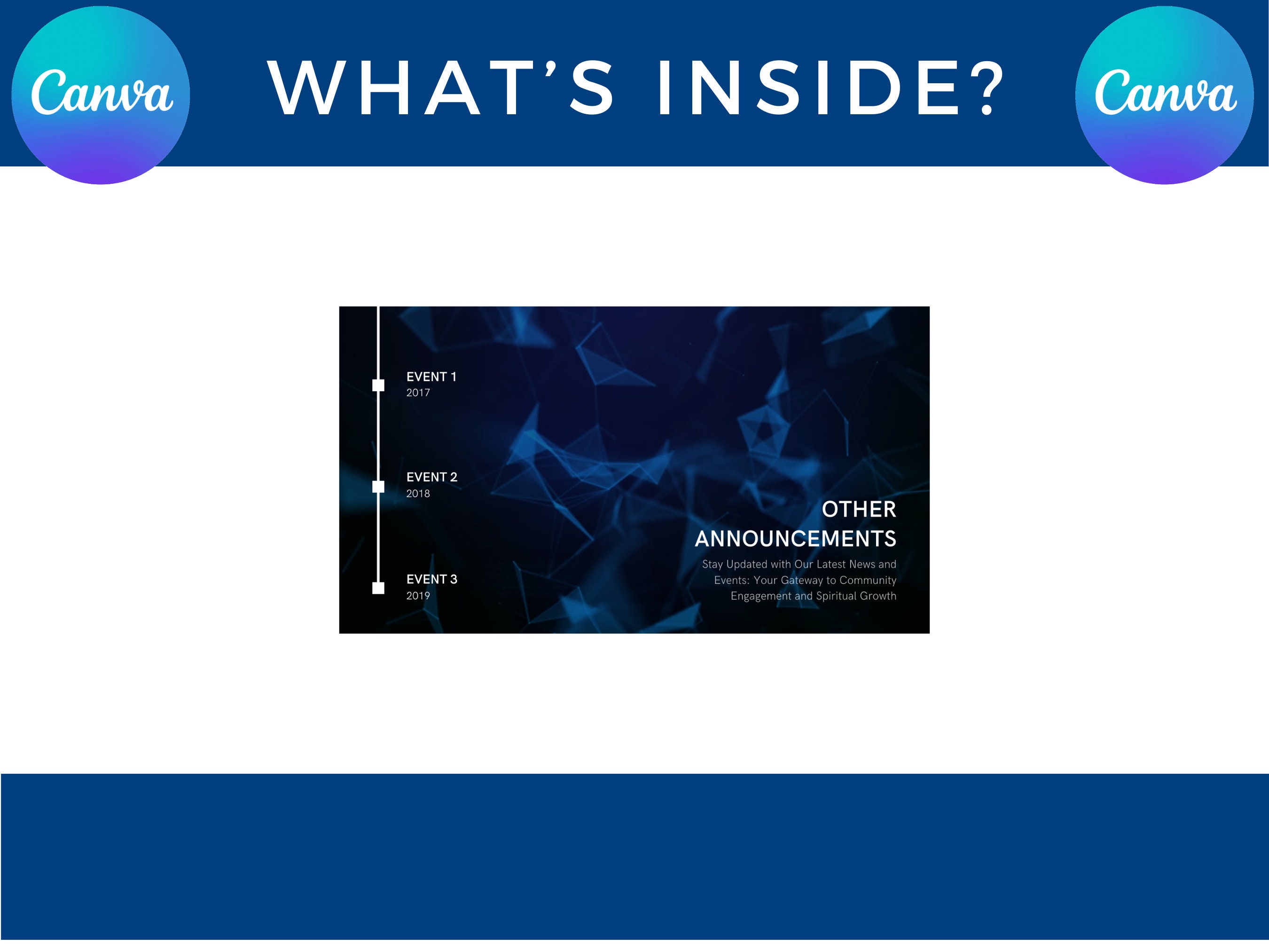 Blue Church Welcome Slides: Editable Worship Service Template (canva ...