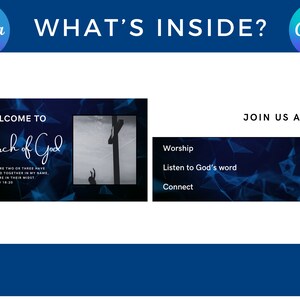 Blue Church Welcome Slides: Editable Worship Service Template (canva ...