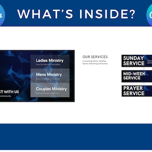 Blue Church Welcome Slides: Editable Worship Service Template (canva ...