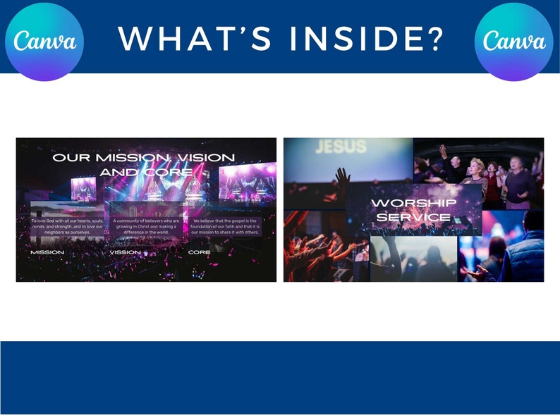 Blue Church Slides Template: Welcome & Announcements (canva Editable ...
