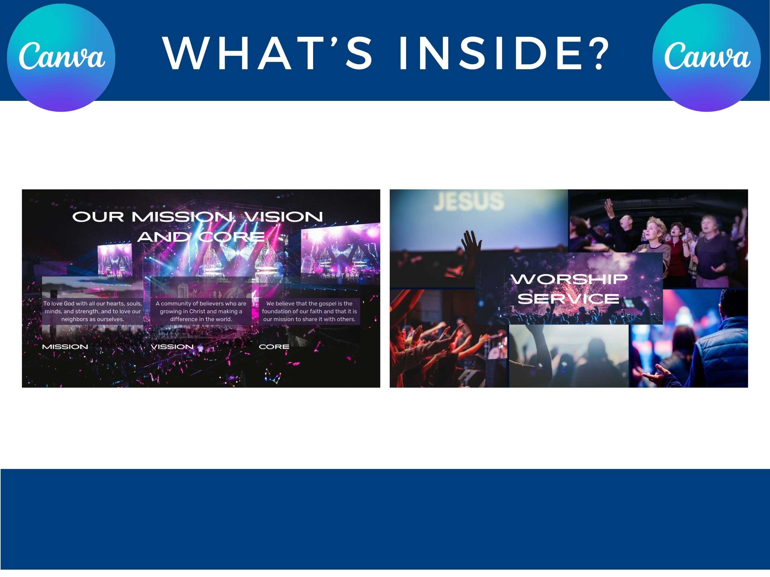 Blue Church Slides Template: Welcome & Announcements (canva Editable ...