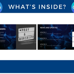 Blue Church Welcome Slides: Editable Worship Service Template (canva ...