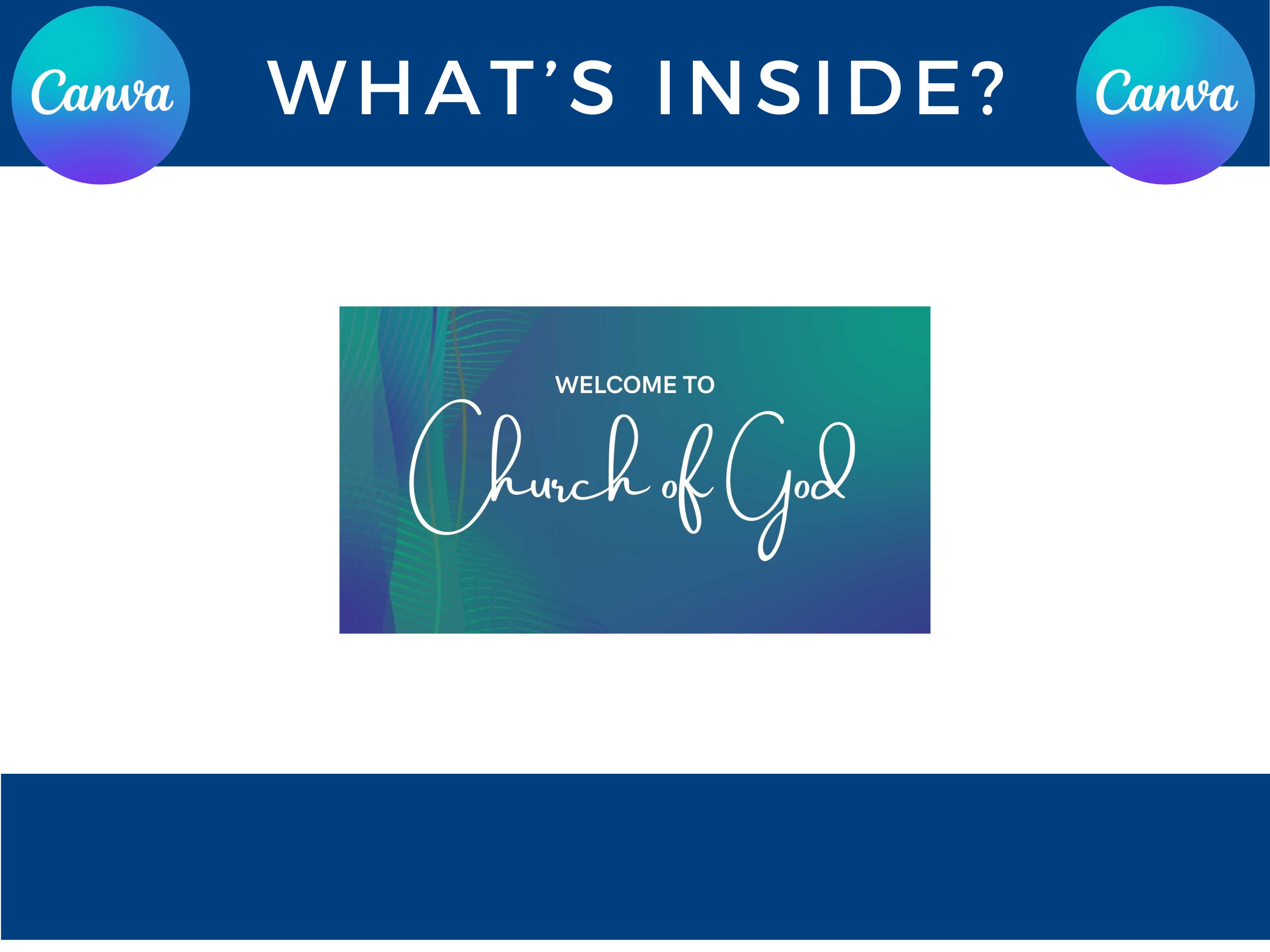 Editable Church Slides: Welcome & Announcements (canva Template) - Etsy