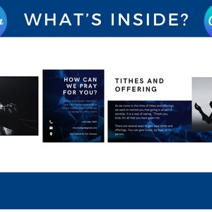 Blue Church Welcome Slides: Editable Worship Service Template (canva ...