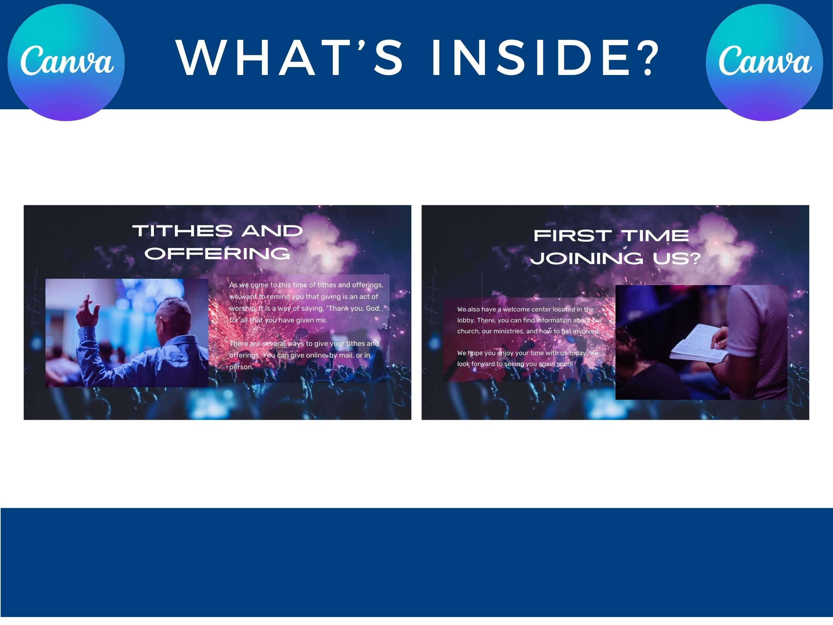 Blue Church Slides Template: Welcome & Announcements (canva Editable ...