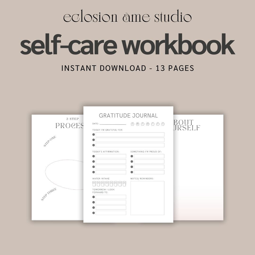 Self Care Journal,printable Wellness Planner Mood Habit Tracker ...