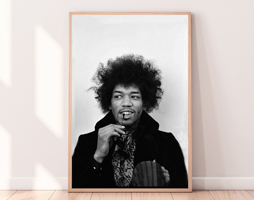 Jimi Hendrix Black and White Photo Poster Jimi Hendrix Photo Poster ...