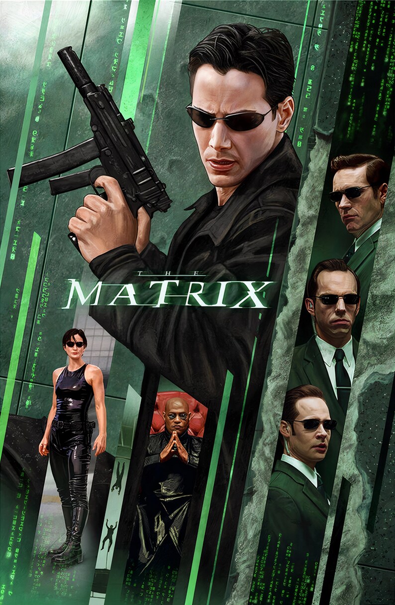 The Matrix Poster Keanu Reeves Poster Movie Print Poster - Etsy