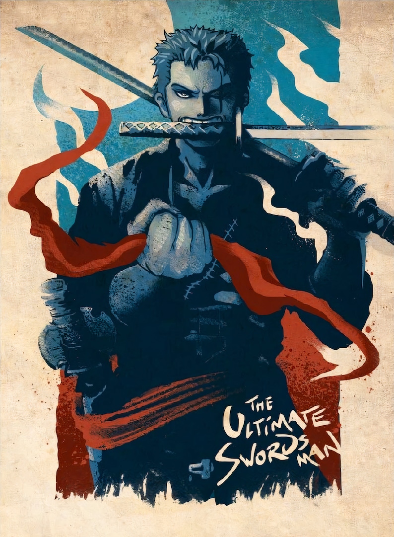 Zoro Poster Roronoa Zoro Poster Vintage Movie Poster Print Art Anime ...