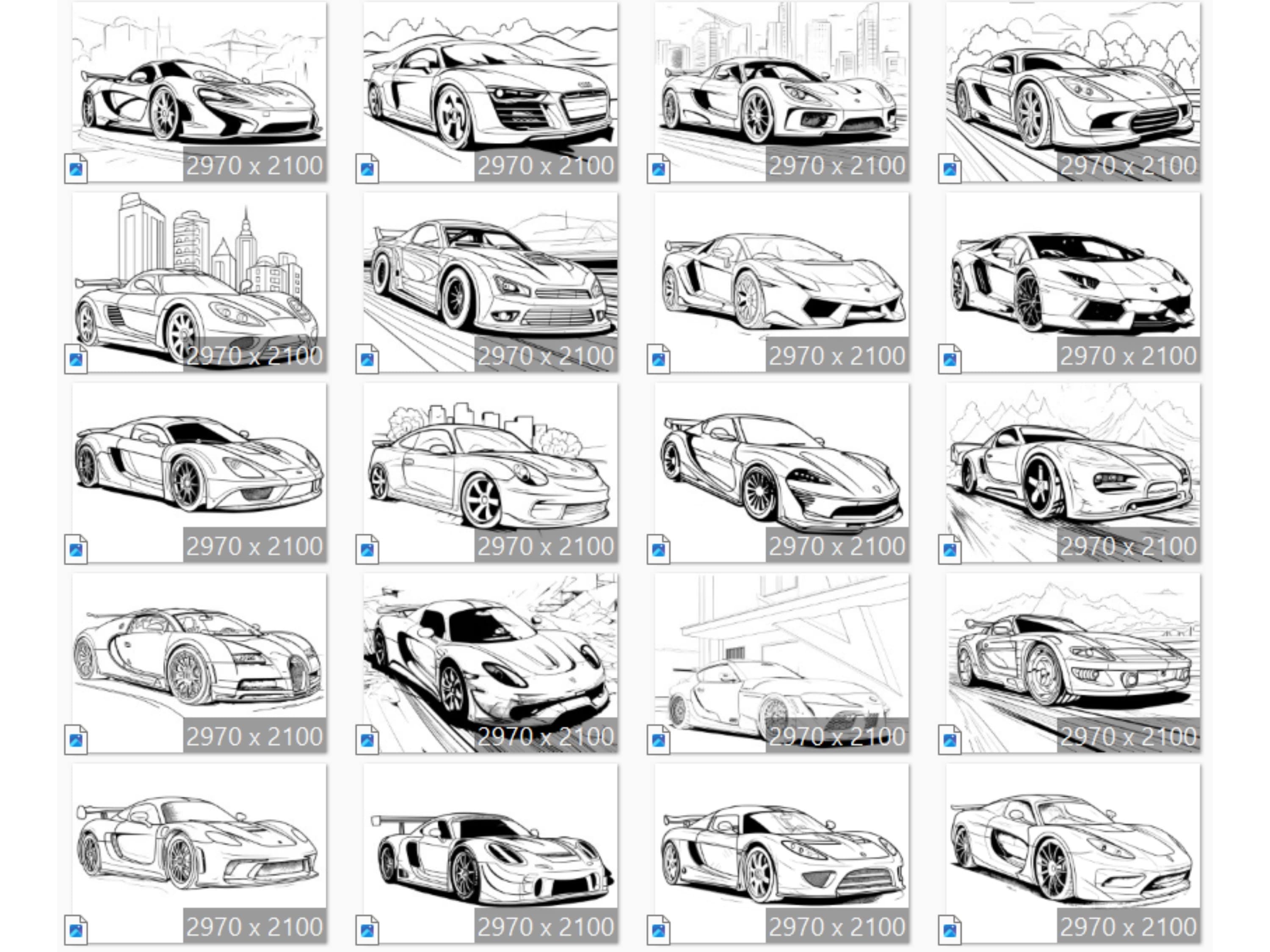 Supercars Coloring Book Kids Luxury Car Download I Printable Supercars ...