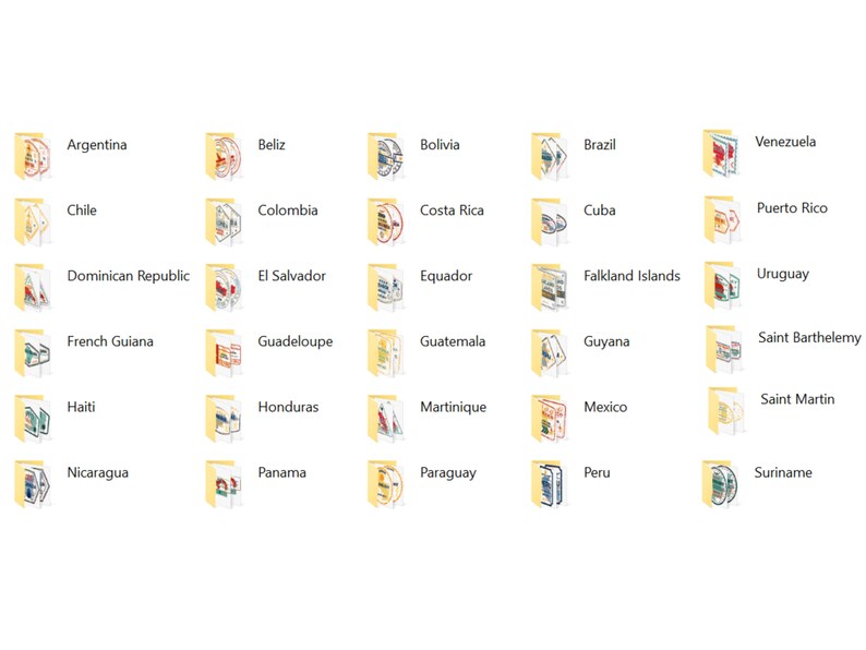 Passport Travel Stamps Stickers: Central & South Latin America I ...