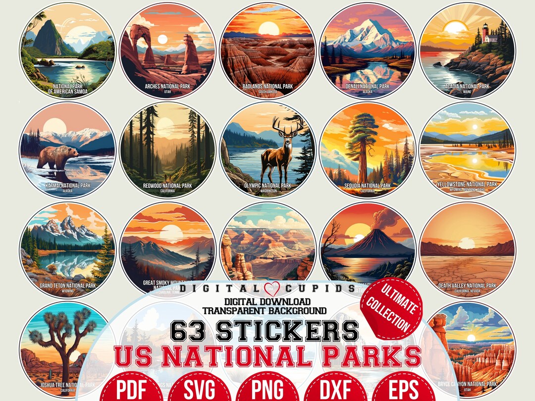 US National Parks: Ultimate Collection | SVG PNG Pdf Dxf Eps Collection ...