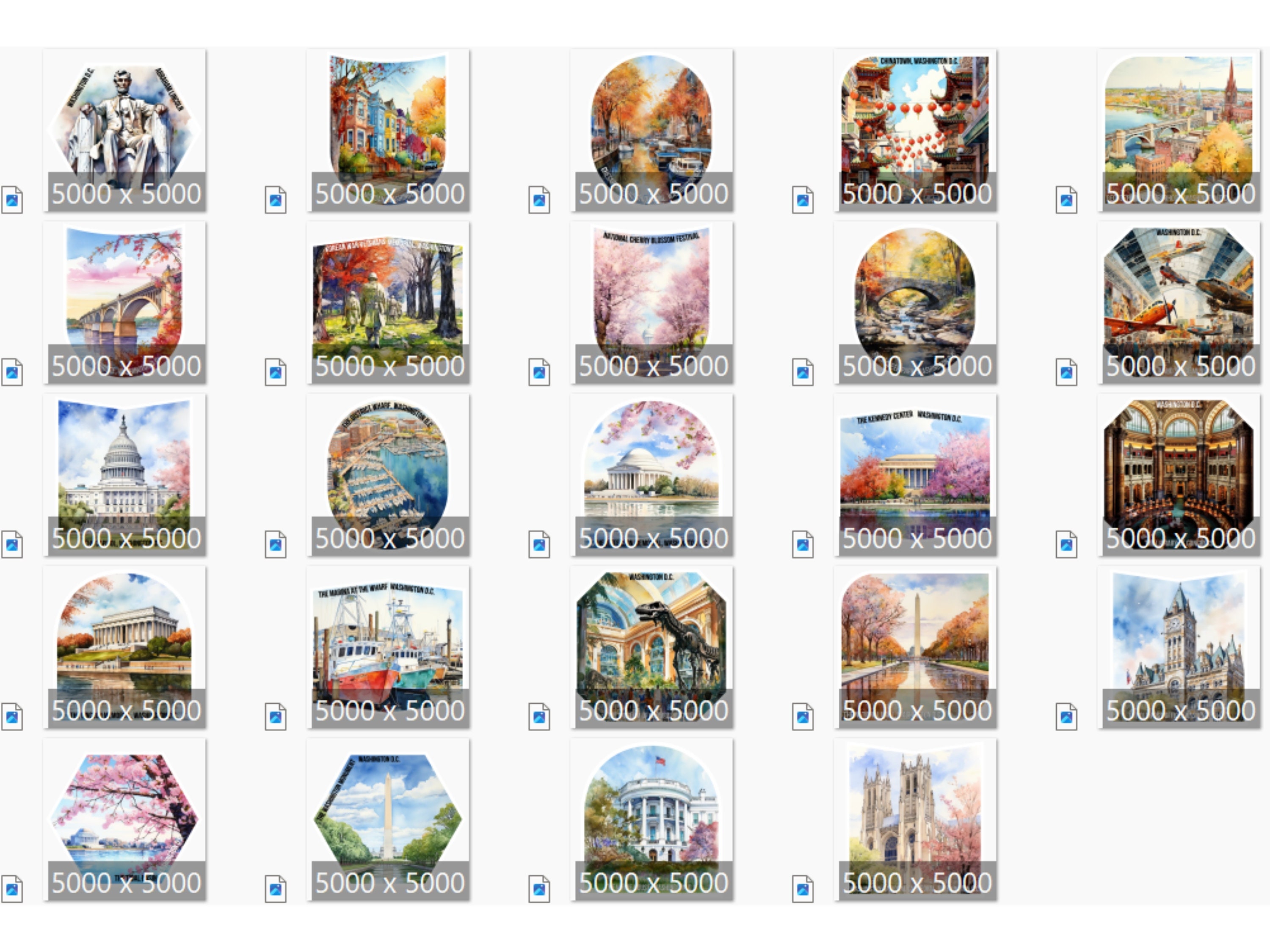Washington DC. Sticker Collection I PNG: 5K Res White House, Lincoln ...
