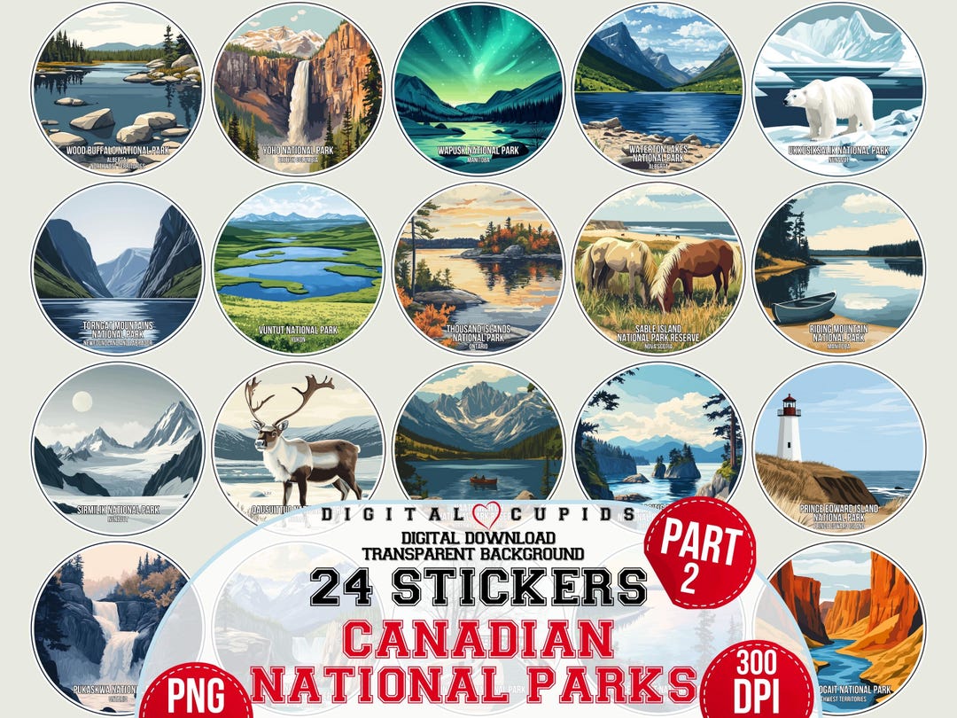 Canadian National Parks Collection: Part 2 I PNG Stickers, Canadian ...