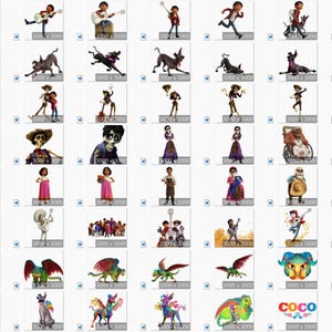 Coco Movie Clipart Collection: 55 PNG Graphics for Party Decor ...