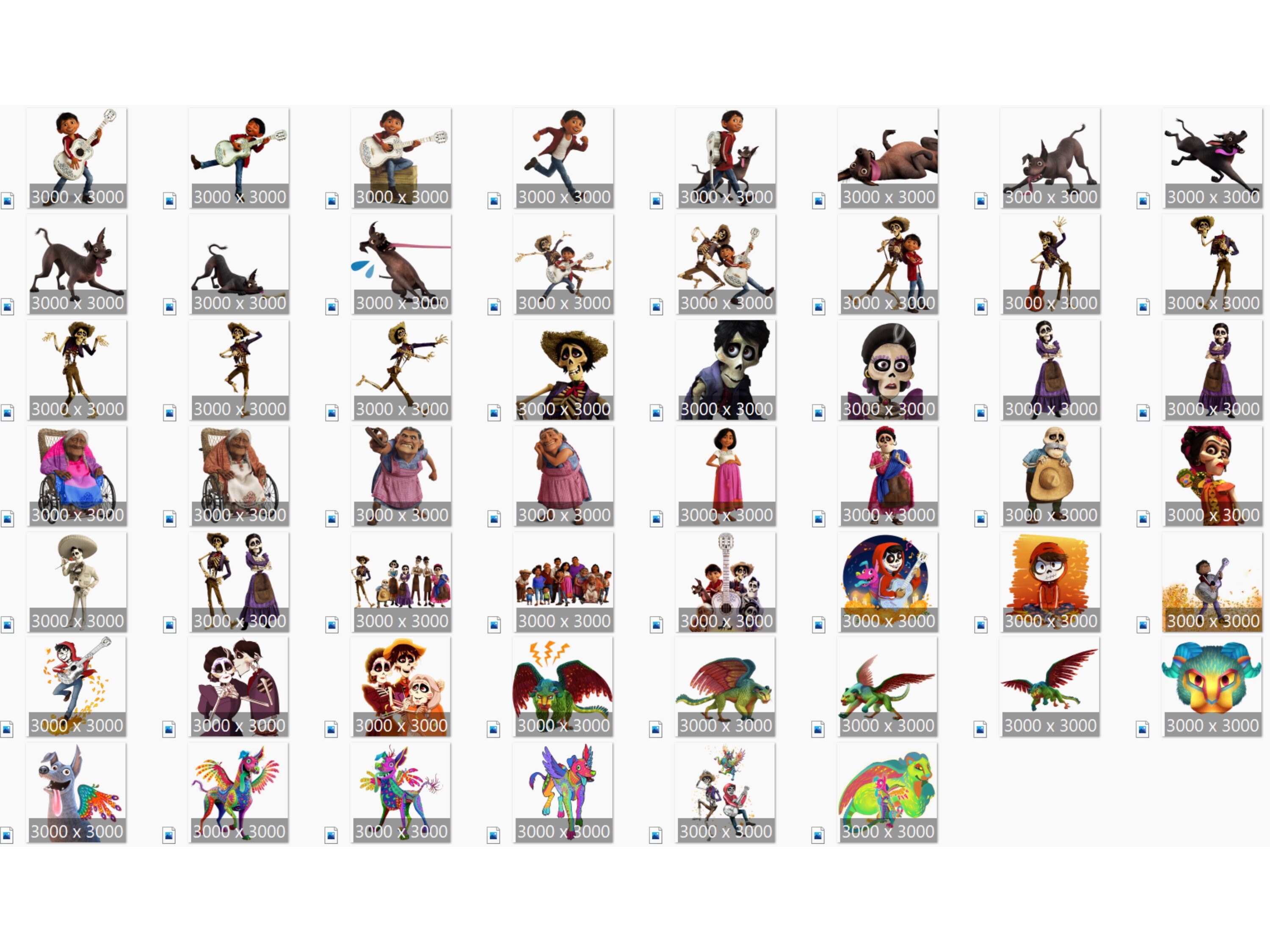 Coco Design Clipart Collection PNG Coco Kids Parties, Birthday Decor ...