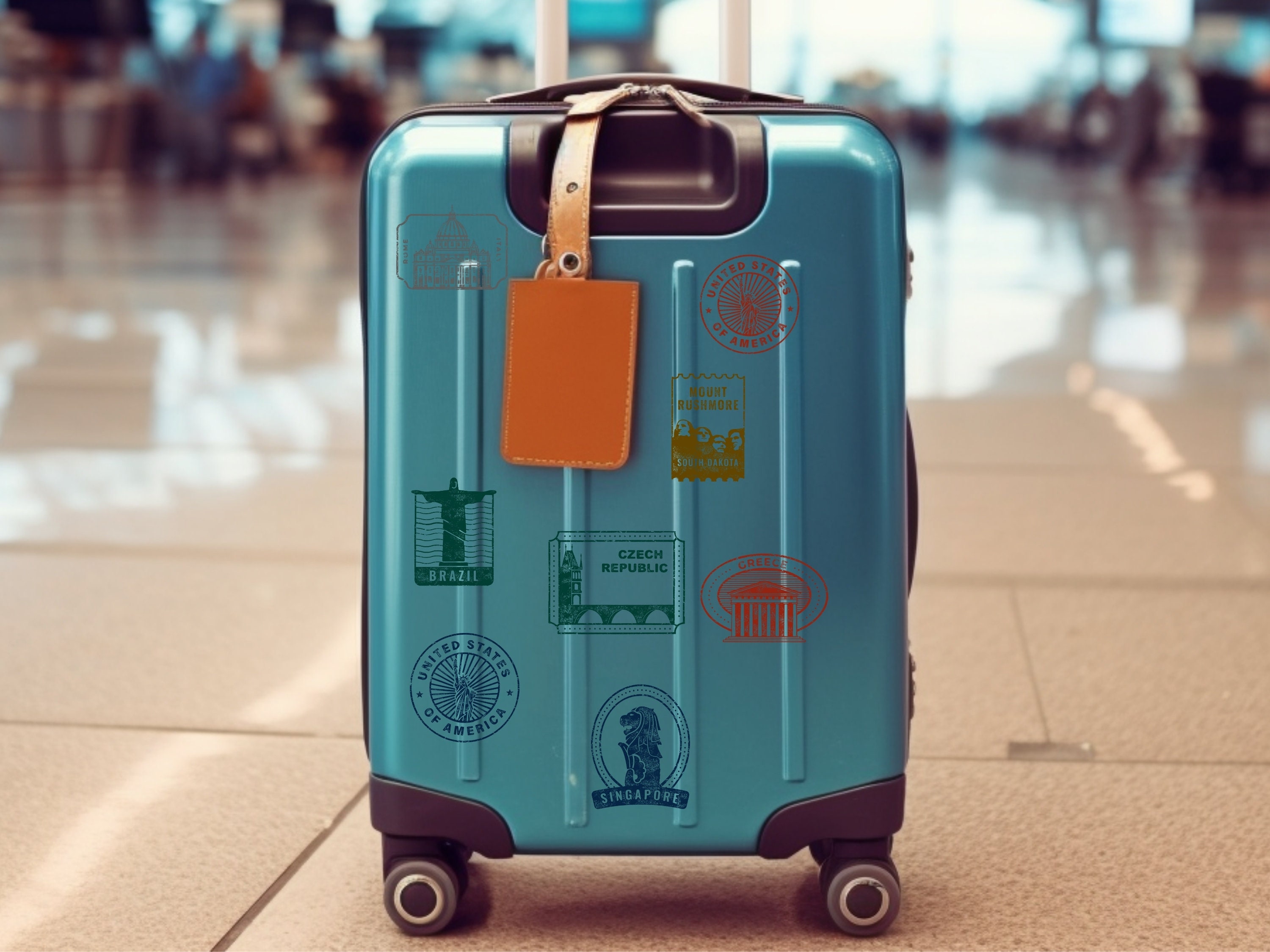 Printed Clear Stickers Pack of City Landmarks, Transparent Cities ...