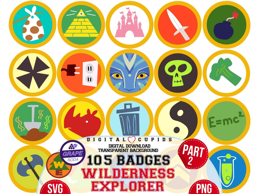 Wilderness Explorer Badges SVG PNG Bundle, Wilderness Explorer Patches Sticker Svg Collection ...