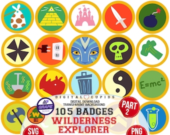 Wilderness Explorer Badges SVG Bundle, Patches Sticker Svg Collection ...