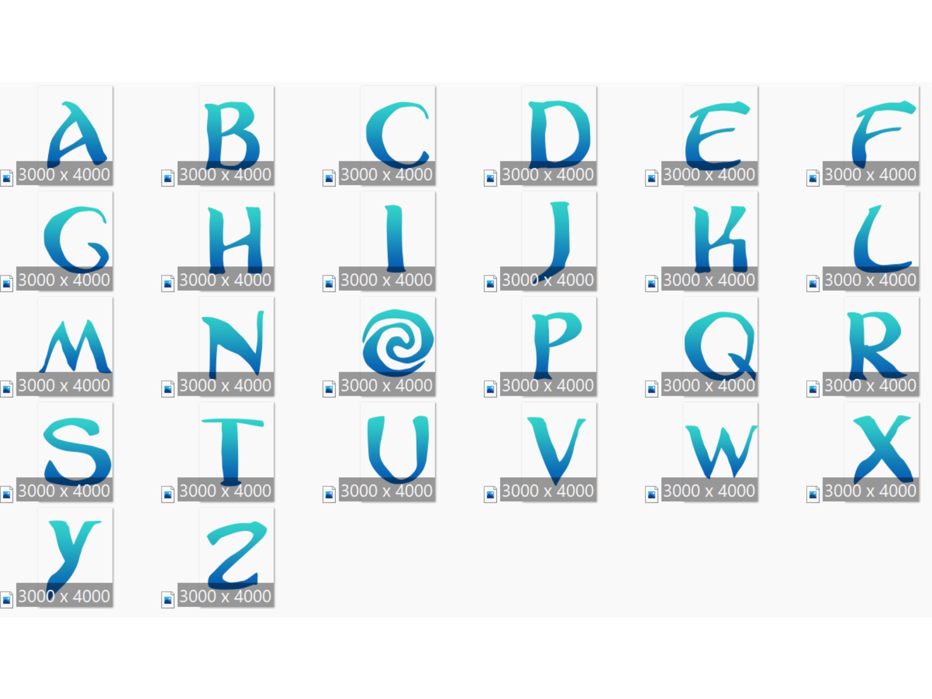 Moana Alphabet Font Collection SVG PNG Vaiana Movie-inspired Letters ...