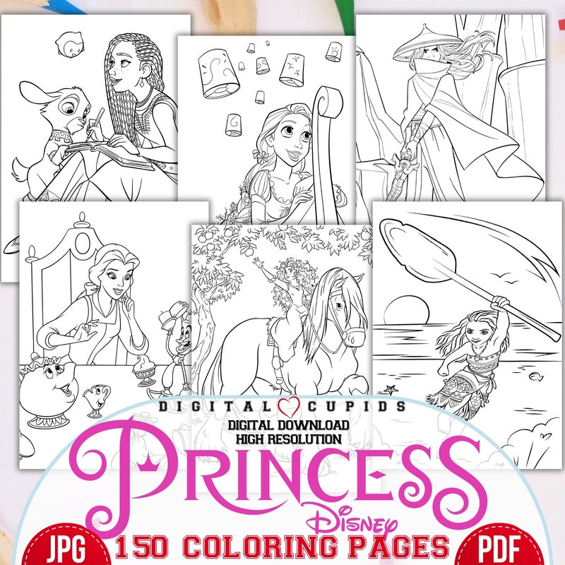 Moana Coloring Clipart - Etsy