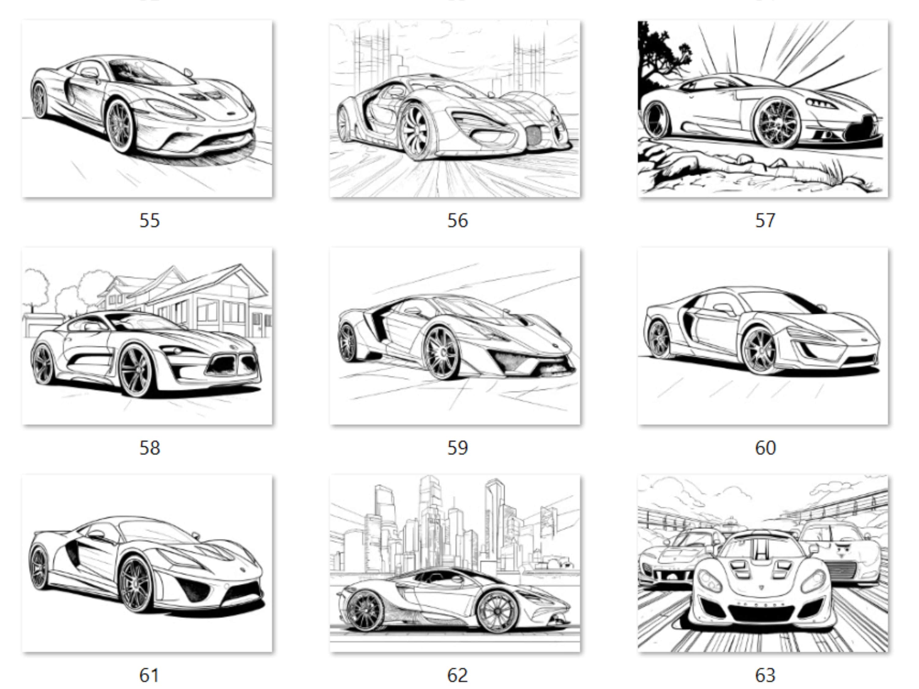 Supercars Coloring Book Kids Luxury Car Download I Printable Supercars ...